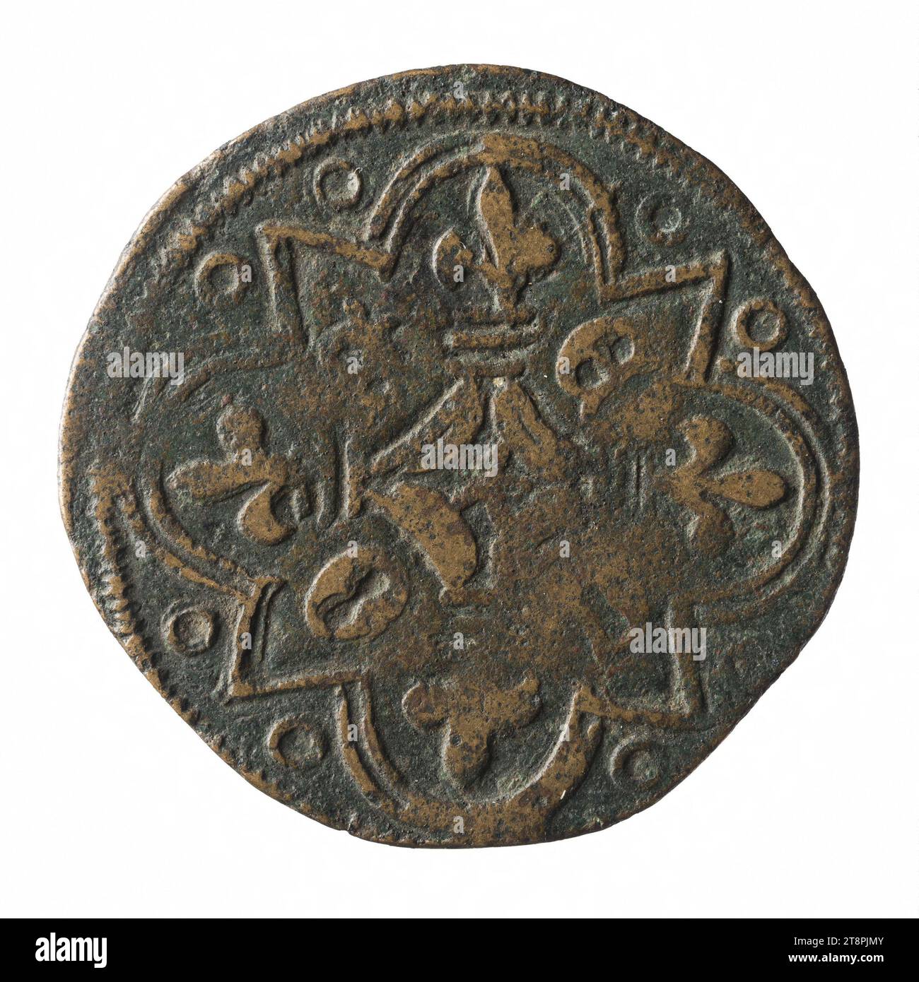 Counting token with crown and cross, 13th-15th century, Numismatic ...