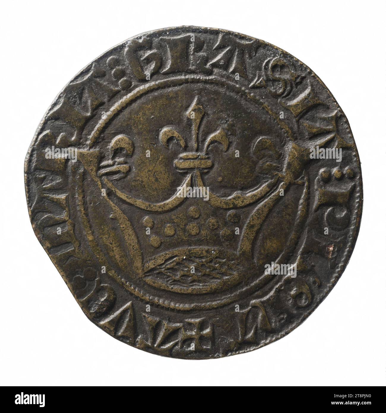 Counting token with crown, 13th-15th century, Numismatic, Token ...
