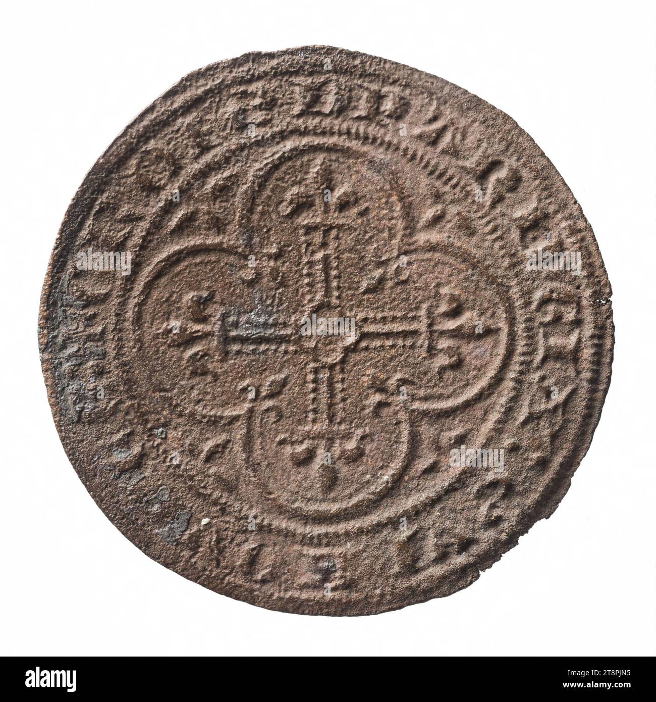 Counting token with crown and cross, XIII-XV century, Numismatic, Coin ...