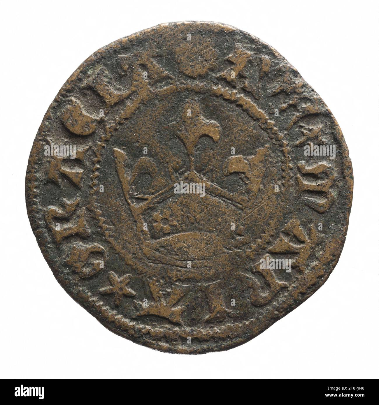 Counting token with crown and cross, 13th-15th century, Numismatic ...