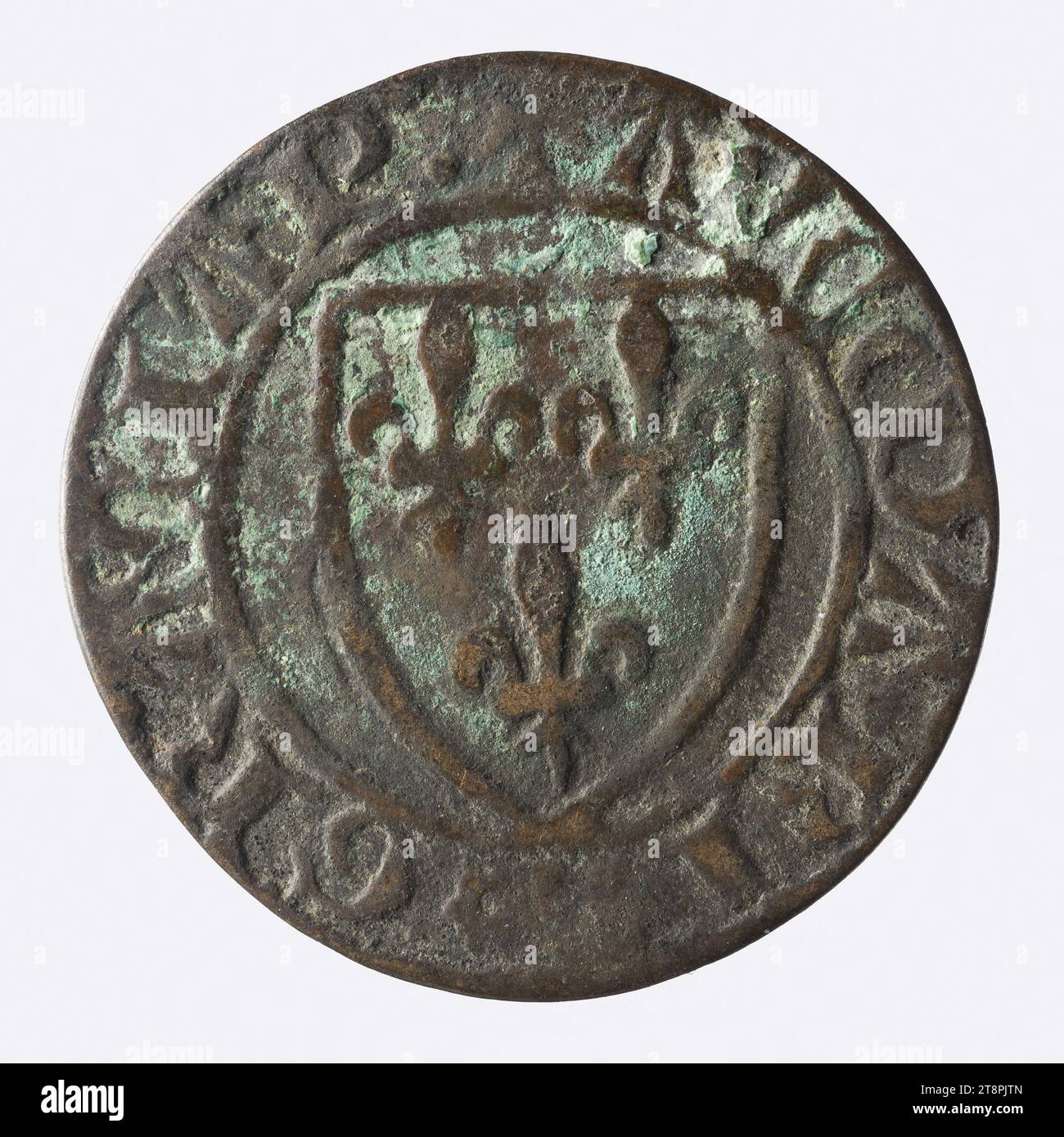 Counting token with three lily flowers, XIIIth-XVth century, Numismatic ...