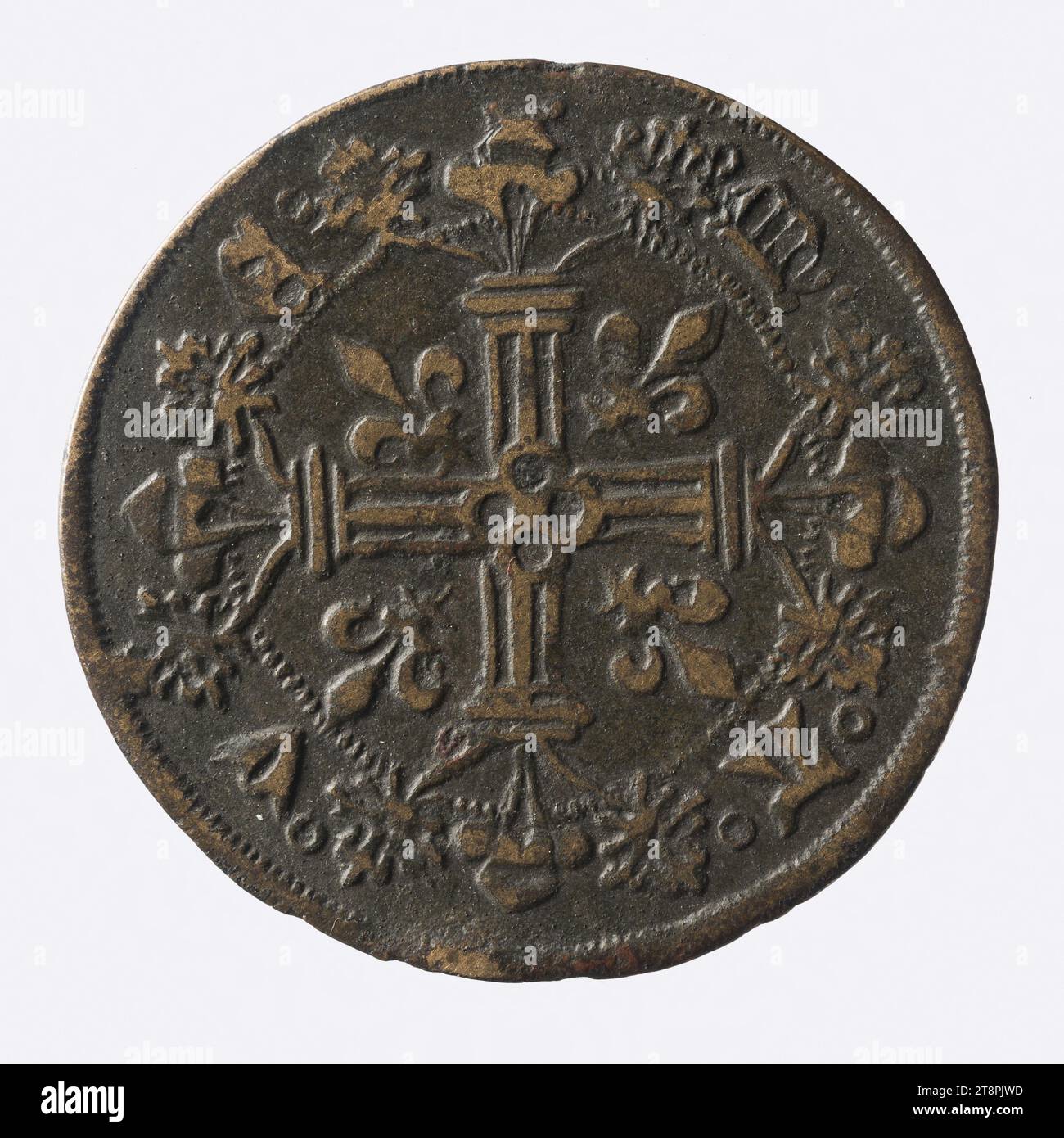Counting token with three lily flowers, XIIIth-XVth century, Numismatic ...