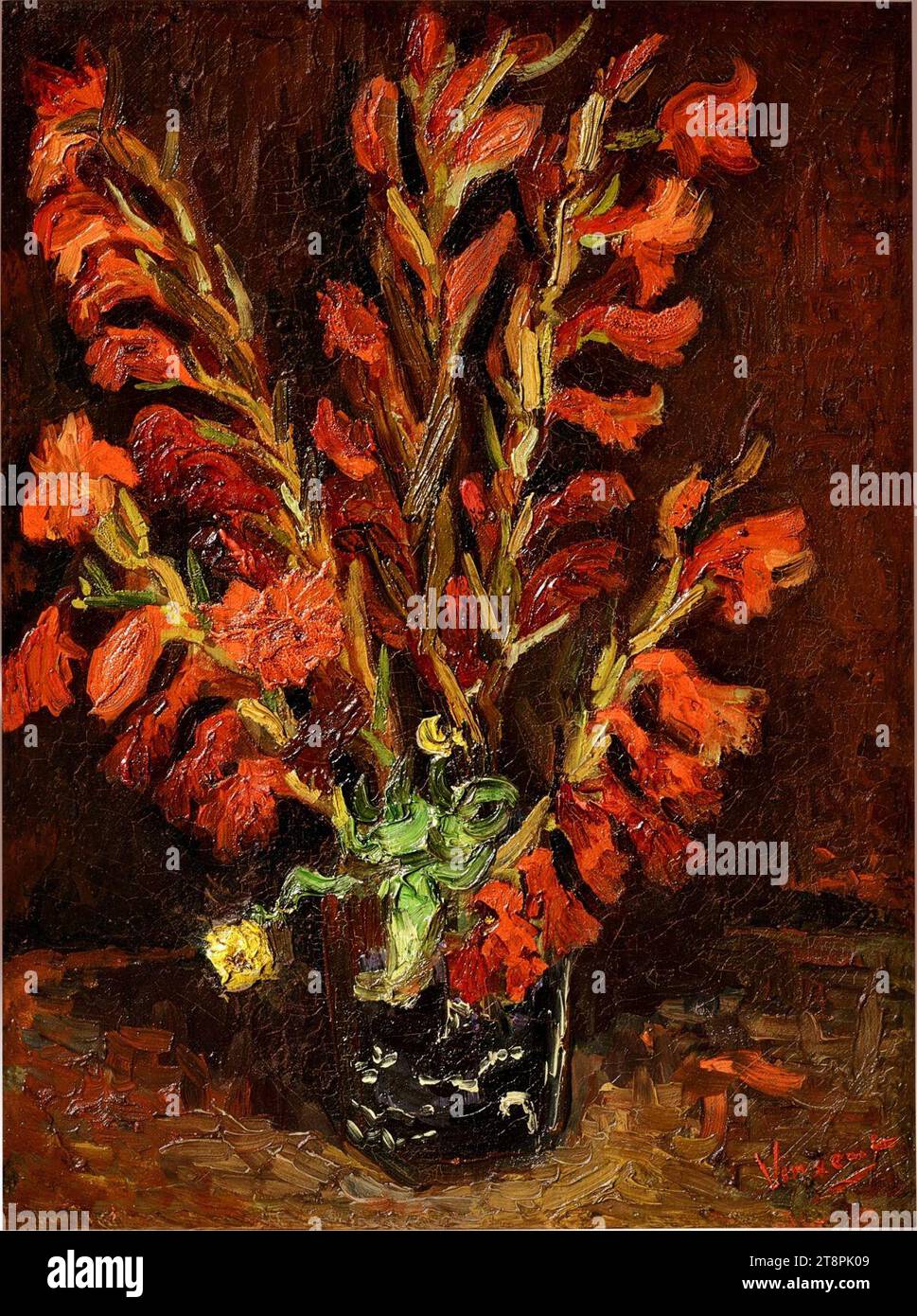 Vincent van Gogh - Nature Morte, Vase aux Glaïeuls (F 248 Stock Photo ...