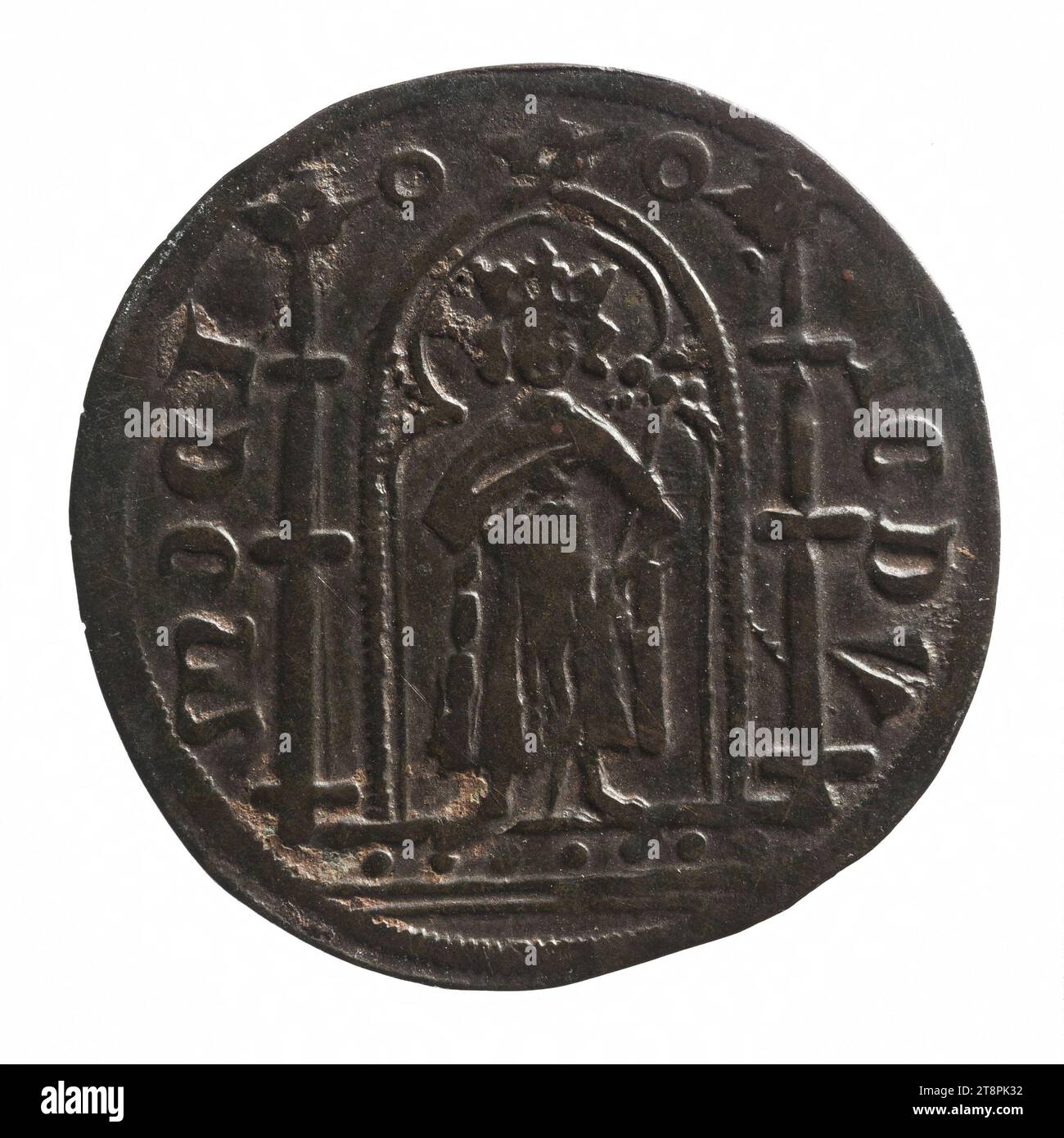 Token with a standing king, 13th-15th century, Numismatic, Token ...