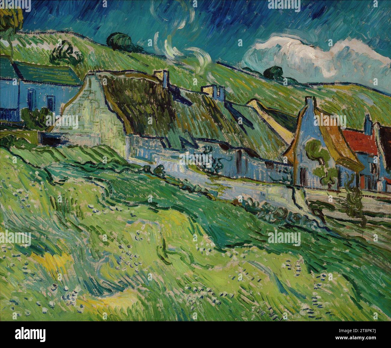 Vincent van Gogh - Thatched Cottages (1890 Stock Photo - Alamy