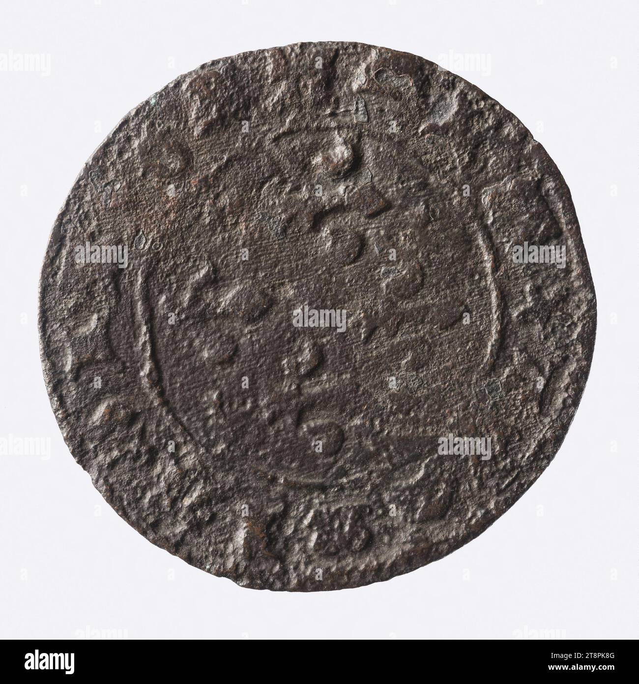 Counting token with lilies and cross, 13th-15th century, Numismatic ...