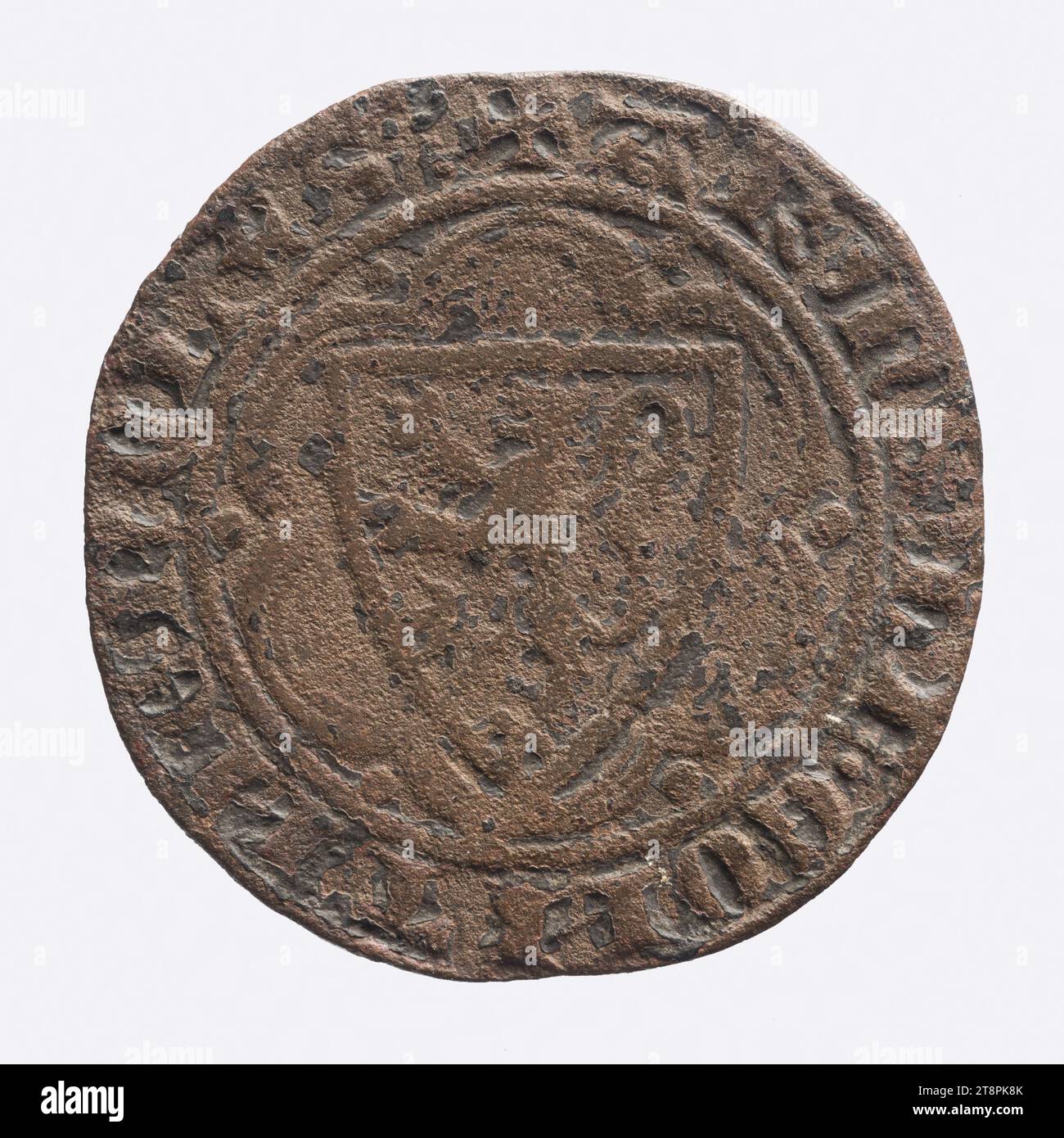 Counting token for Flanders with lion shield, XIIIth-XVth century ...