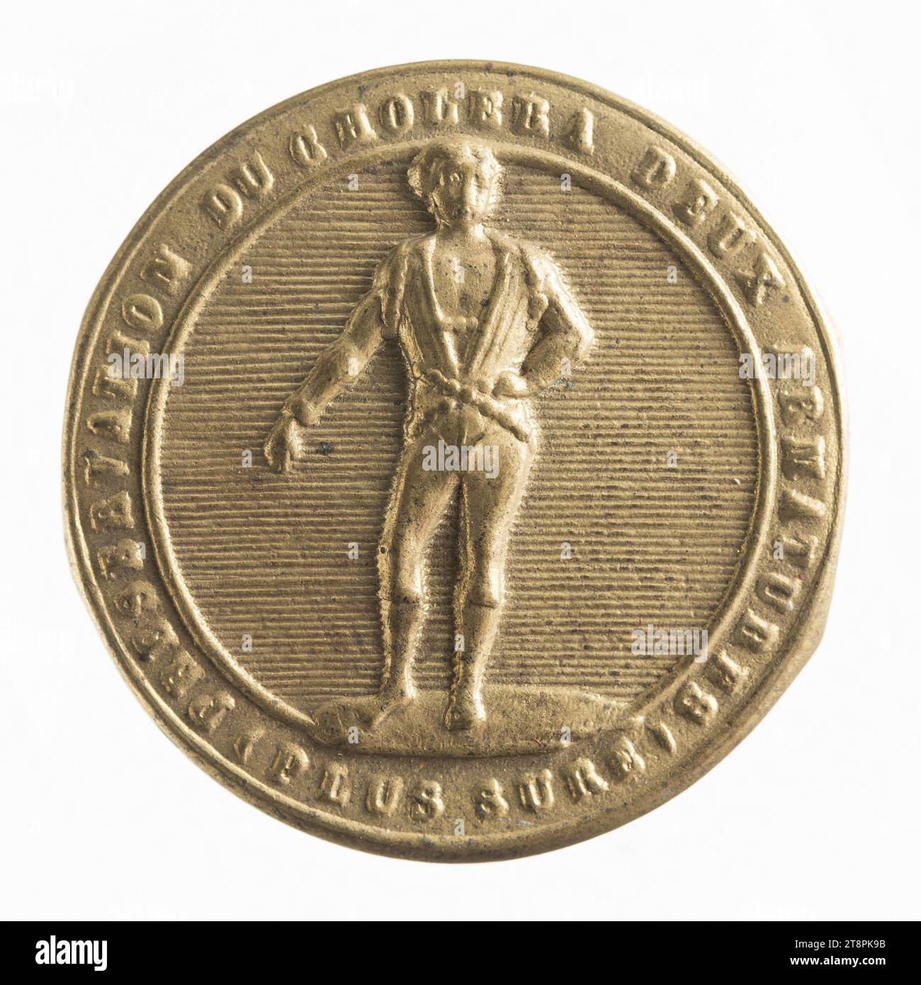 Advertising token for metal armatures Burq (?), 19th century ...