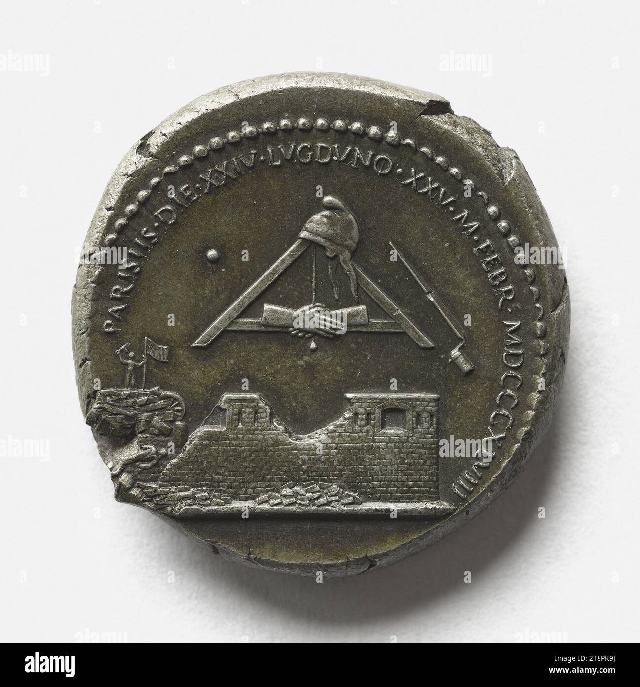 Days of February 1848, In 1848, 19th century, Numismatic, Medal, Lead ...