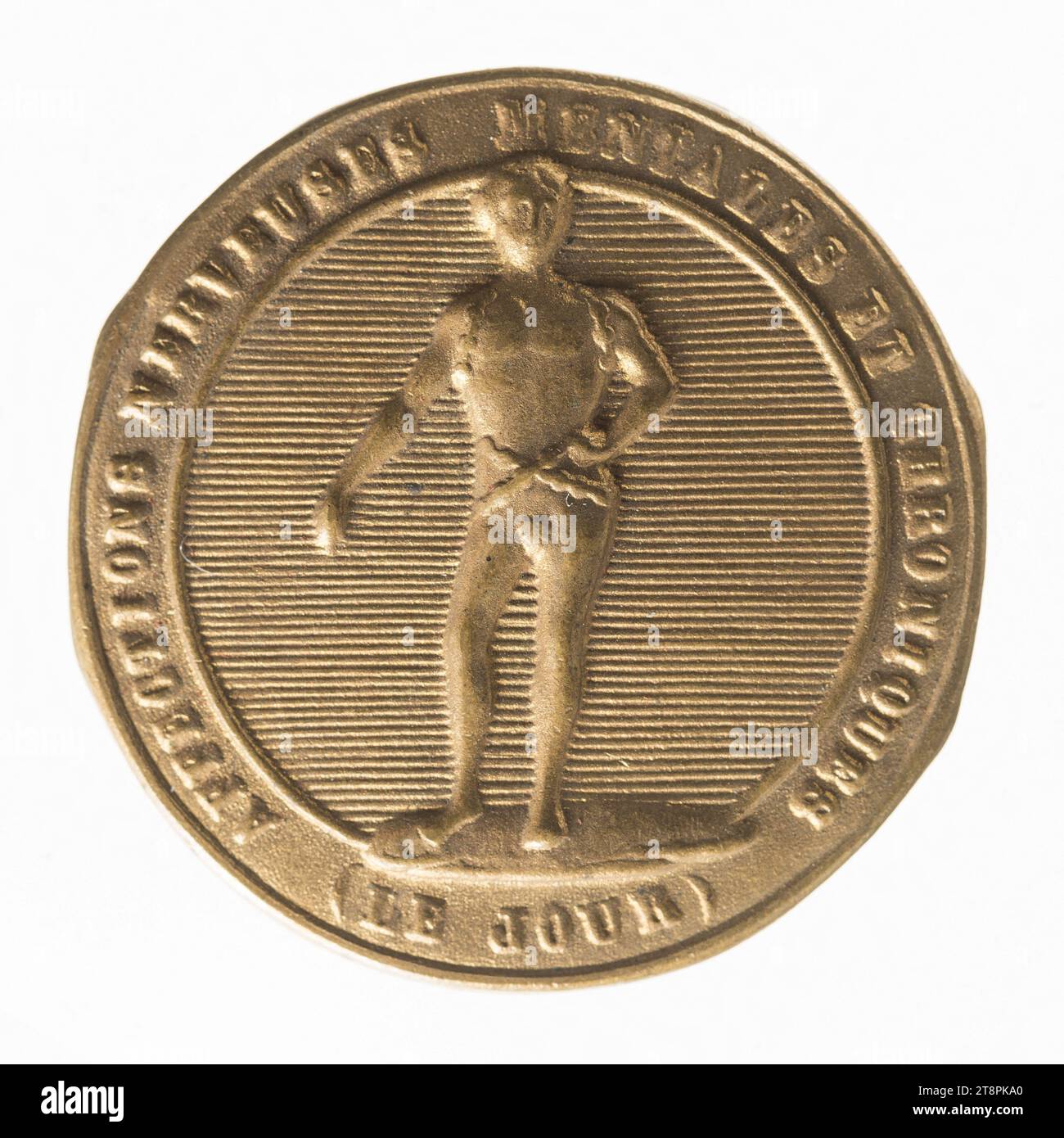 Advertising token for metal armatures Burq, 19th century, Numismatic ...