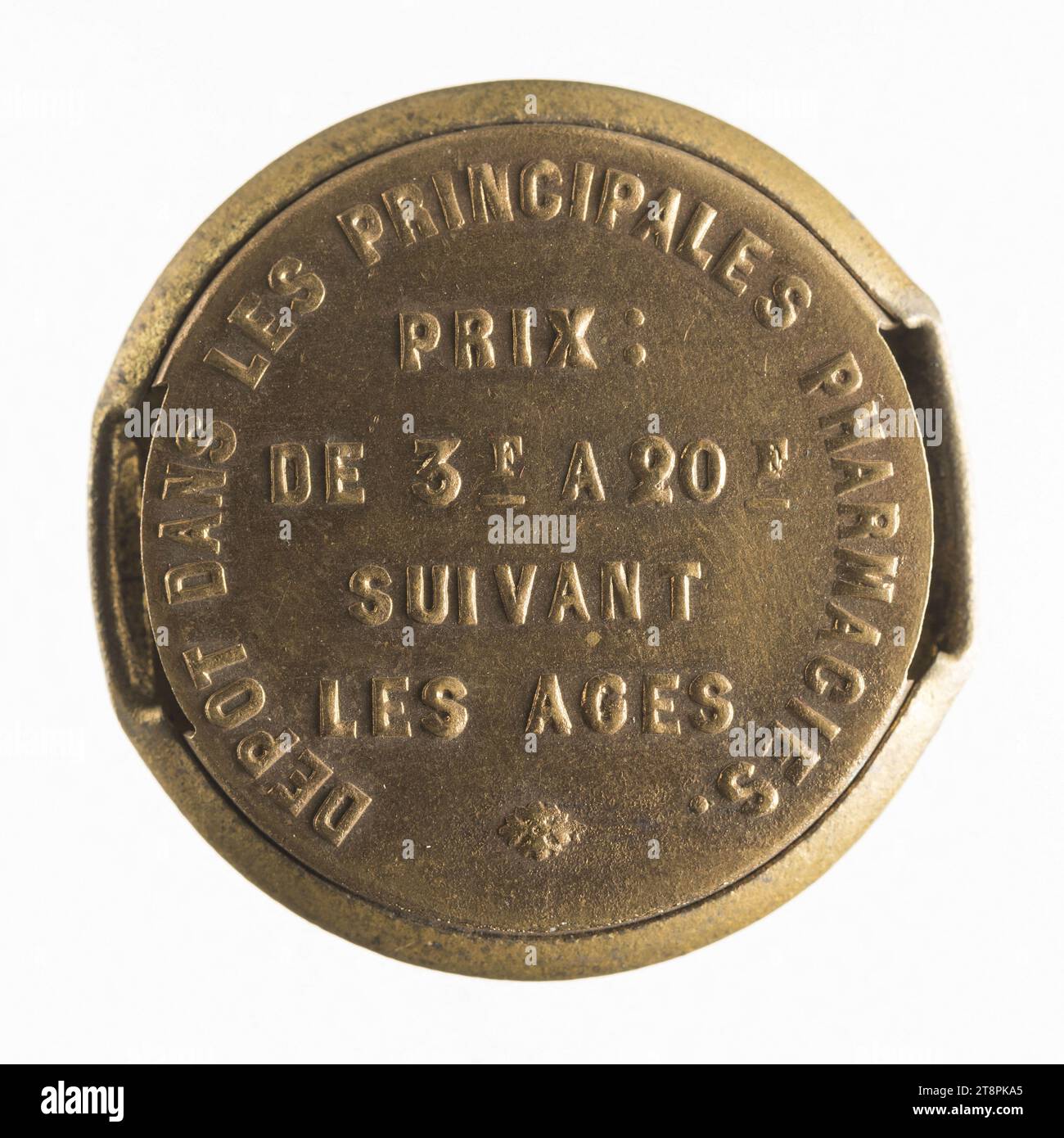 Advertising token for metal frames Jean Antoine Victoir Burq, 19th ...