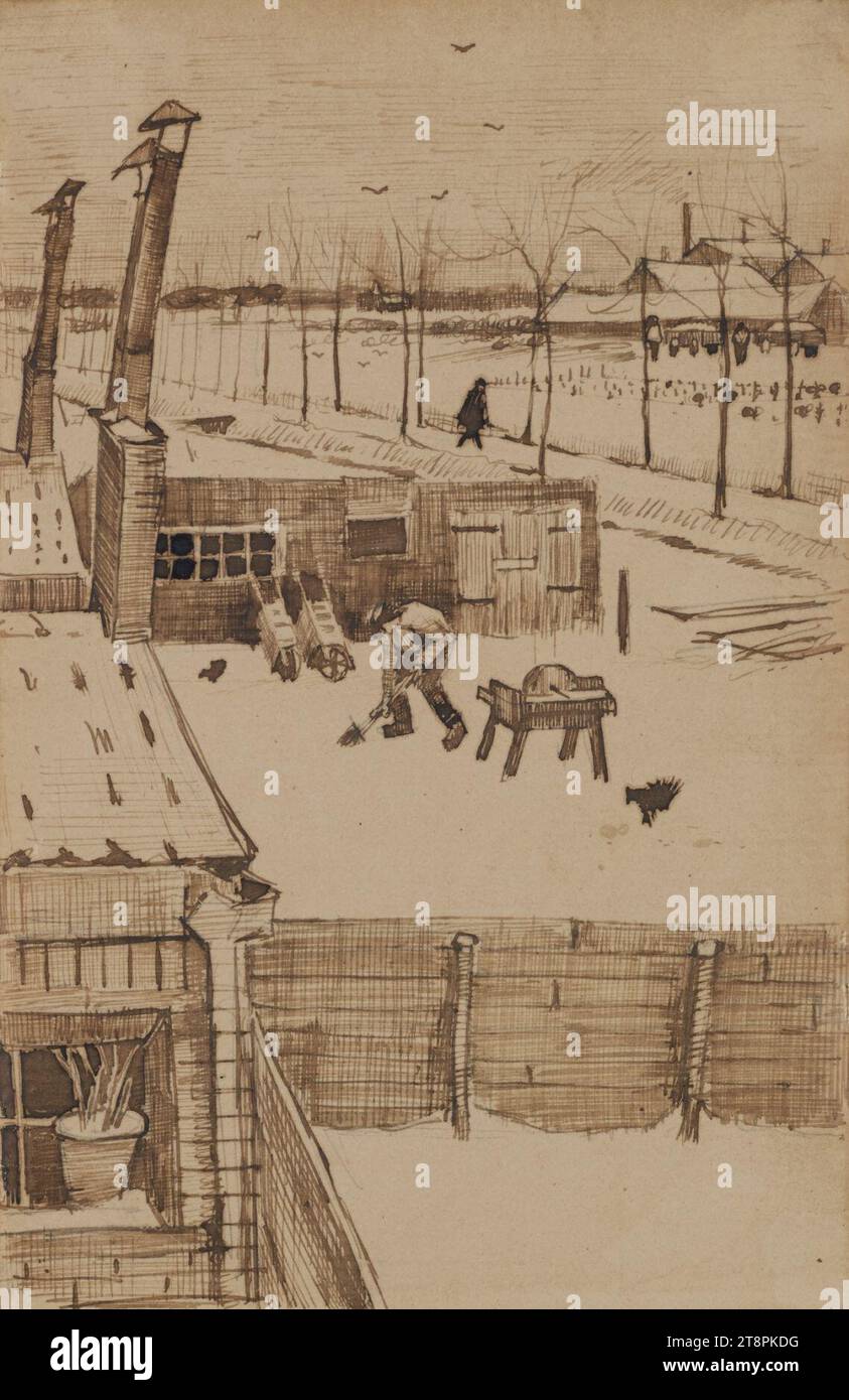 Vincent van Gogh - View from the window of Vincent's studio in winter I ...