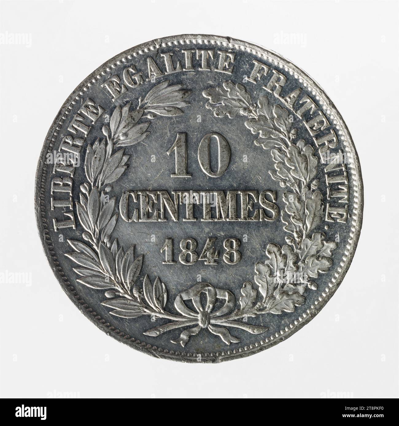 Test for the coin of 10 centimes of franc of the Second Republic, 1848 ...