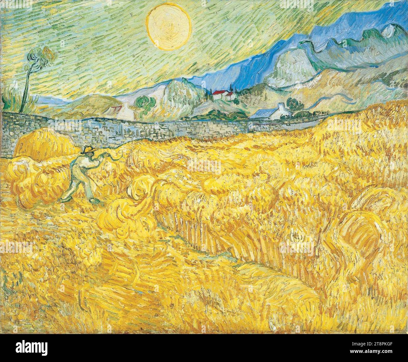 Vincent van Gogh - Wheat Field Behind Saint-Paul Hospital with a Reaper ...