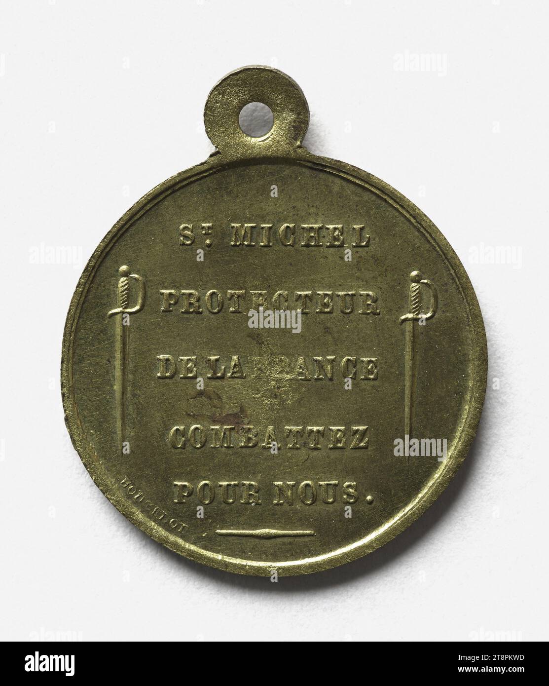 Medal with Saint Michael, s. d., 19th century, Numismatic, Medal, Brass ...