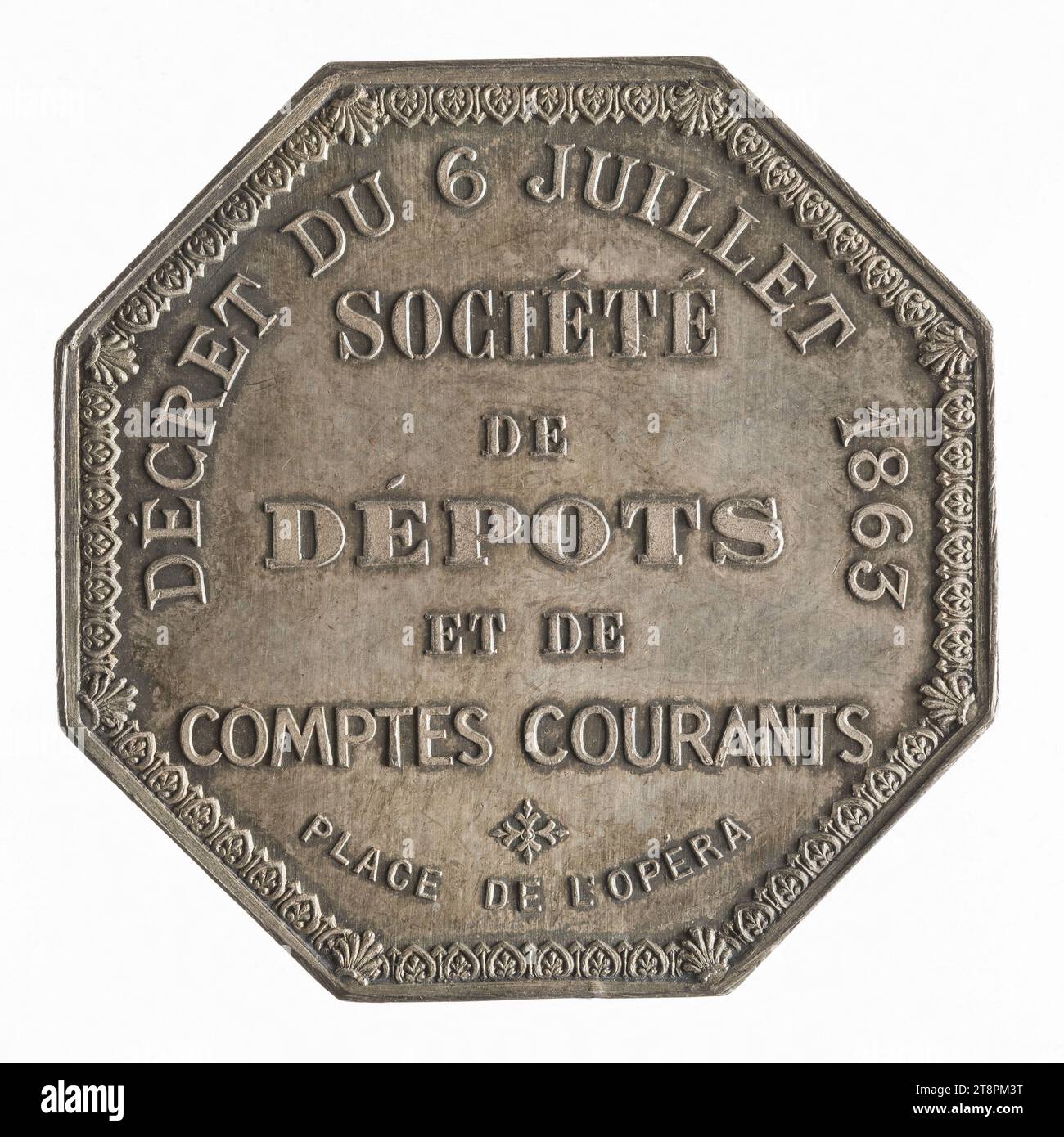 Société de dépôts et de comptes courants, 1863, Allain, Medal Engraver ...