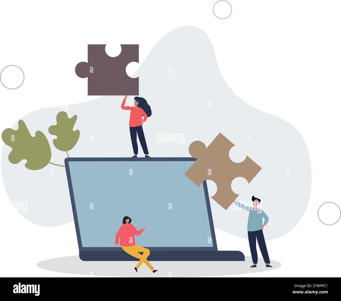 Content marketing strategy for audience engagement.flat vector ...