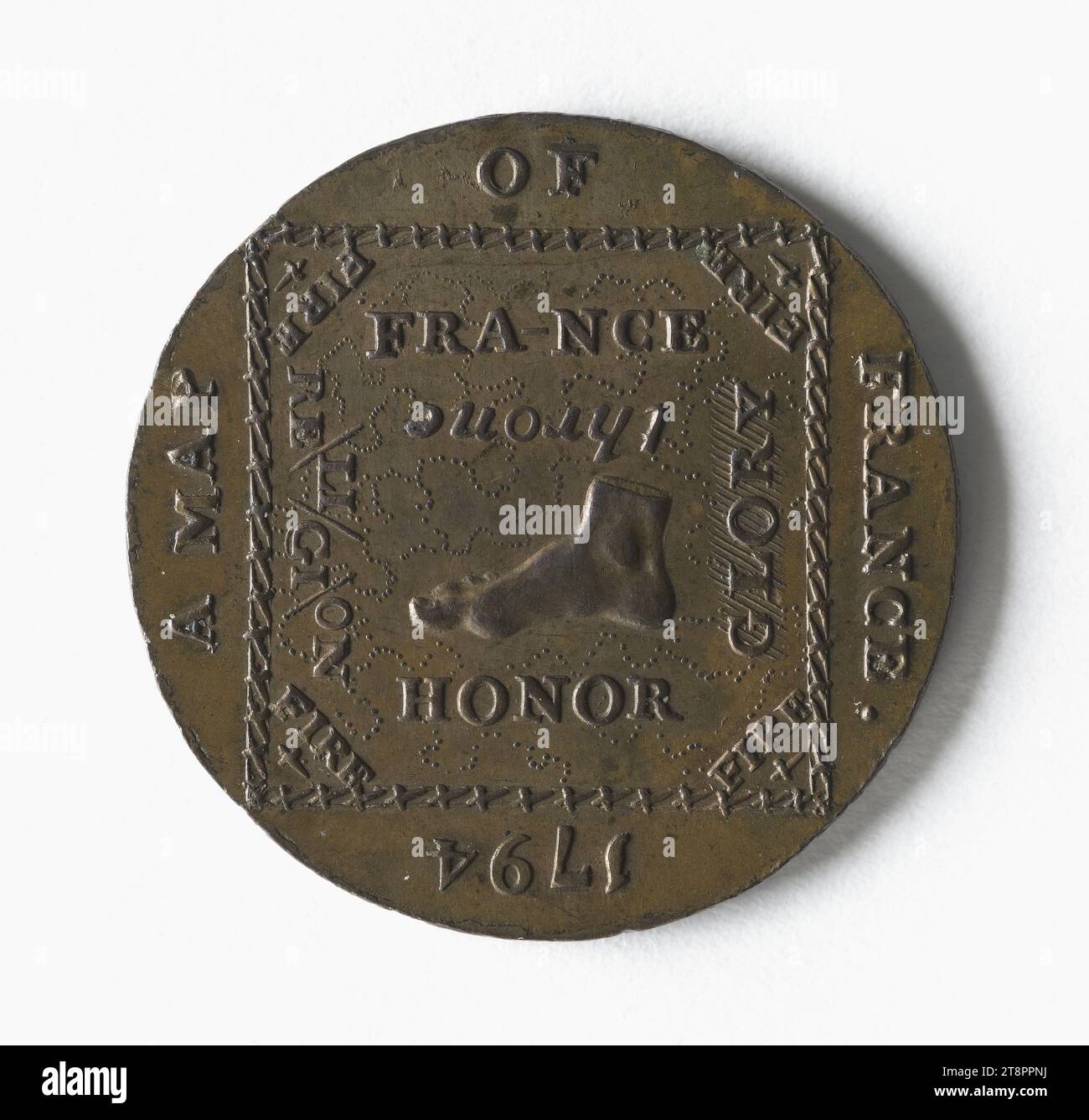 A Map of France, 1794, Anonymous, Medal Engraver, Array, Numismatic ...