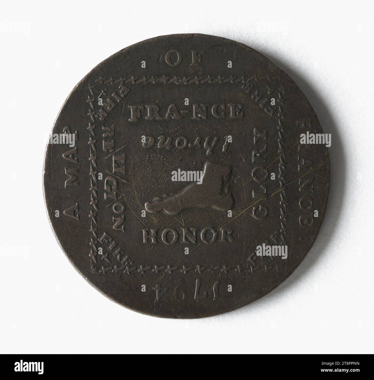 A Map of France, 1794, Anonymous, Medal Engraver, Array, Numismatic ...