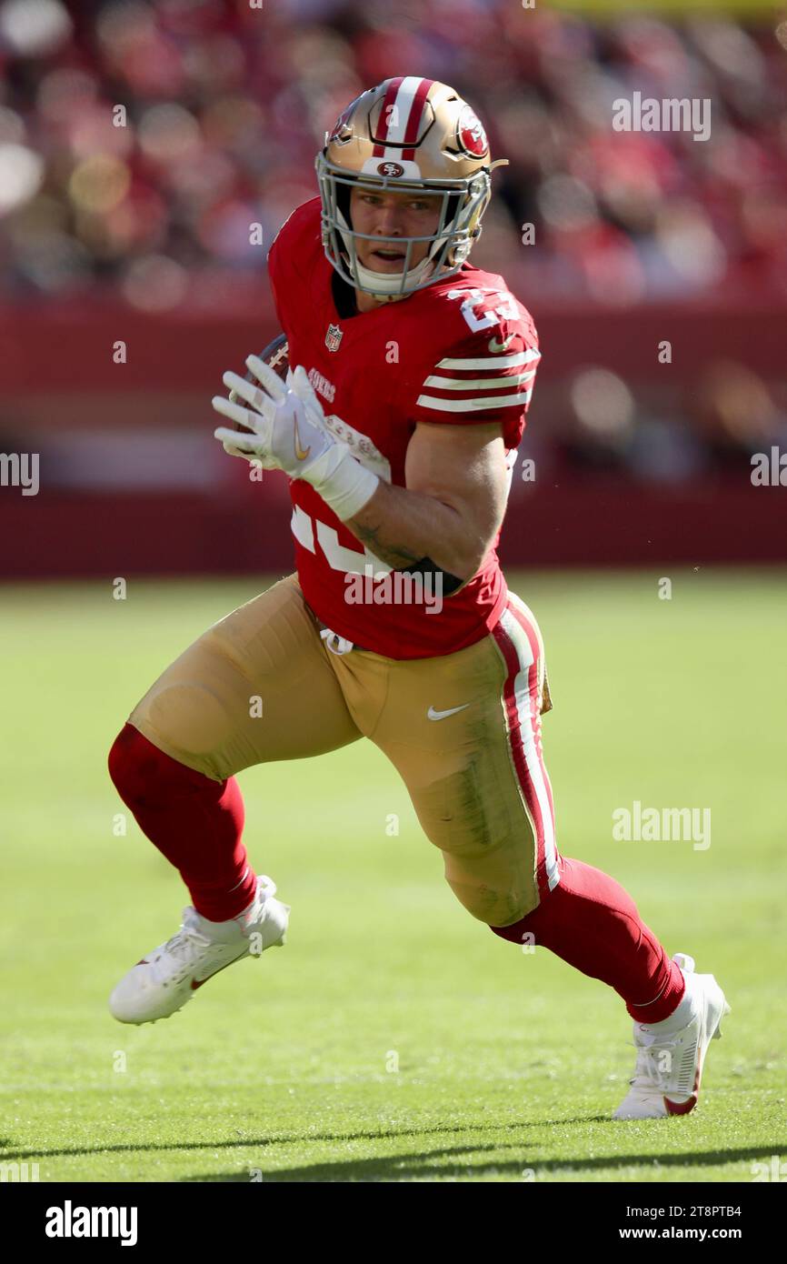 San Francisco 49ers running back Christian McCaffrey (23) runs during ...