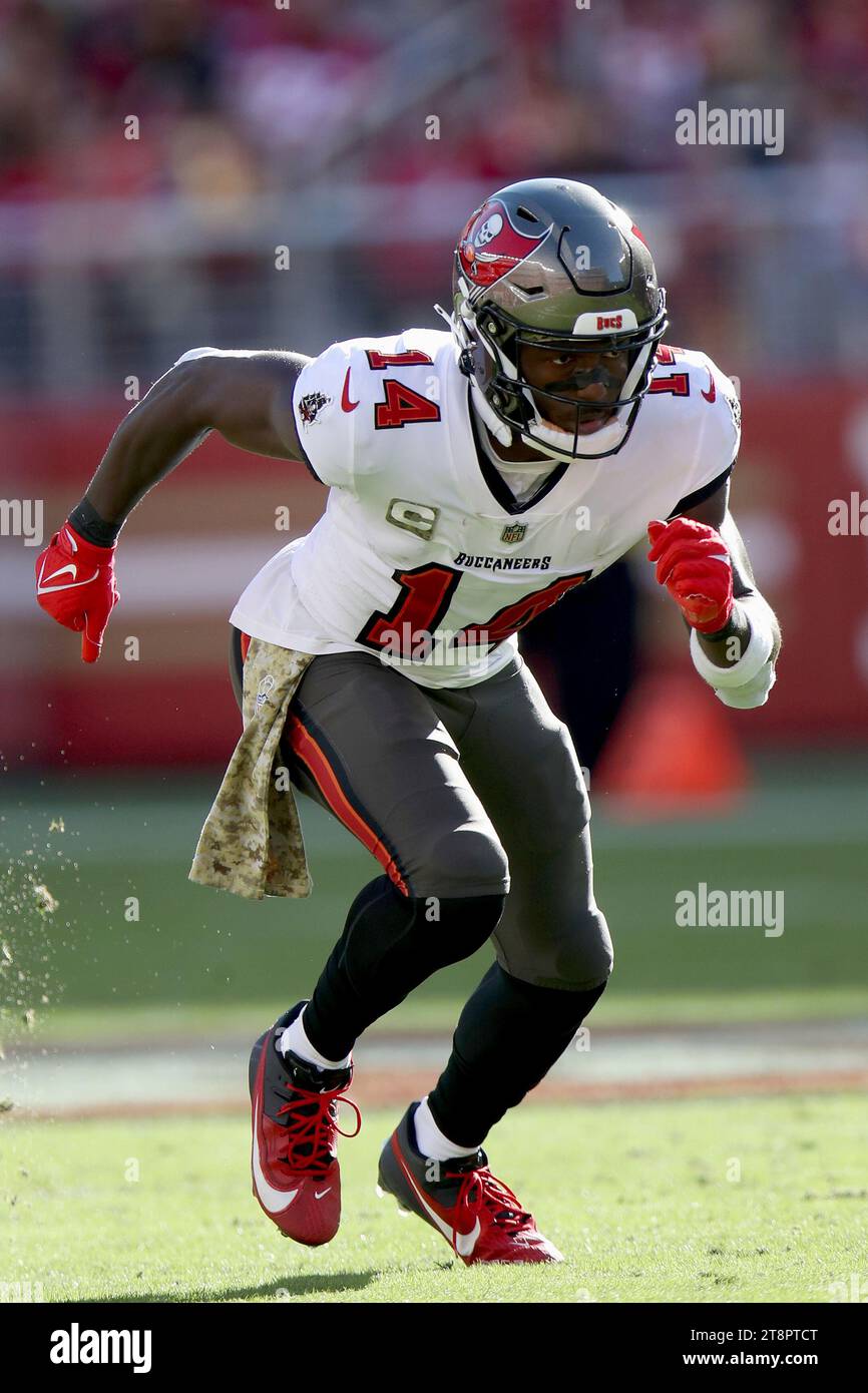Tampa Bay Buccaneers wide receiver Chris Godwin (14) runs during an NFL ...