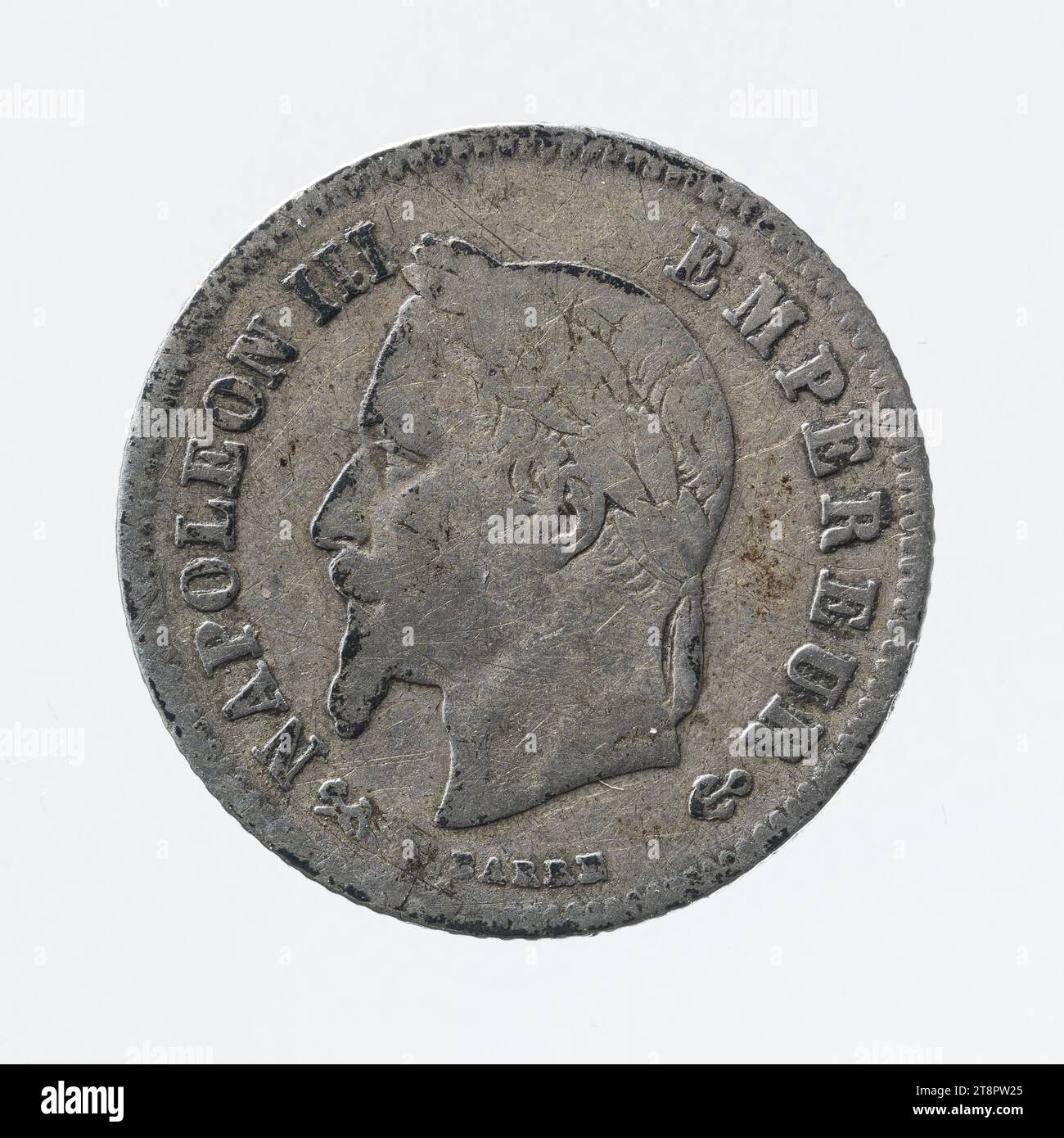20 centimes silver coin of Napoleon III, 1866, Barré, Albert-Désiré, Graveur en médailles, Array ...