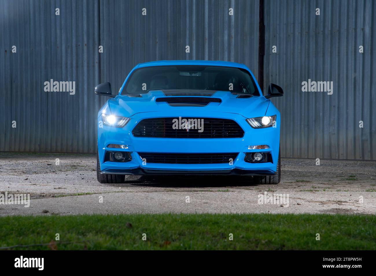 Ford Mustang S550 Mach 1 5.0 sports car Stock Photo - Alamy