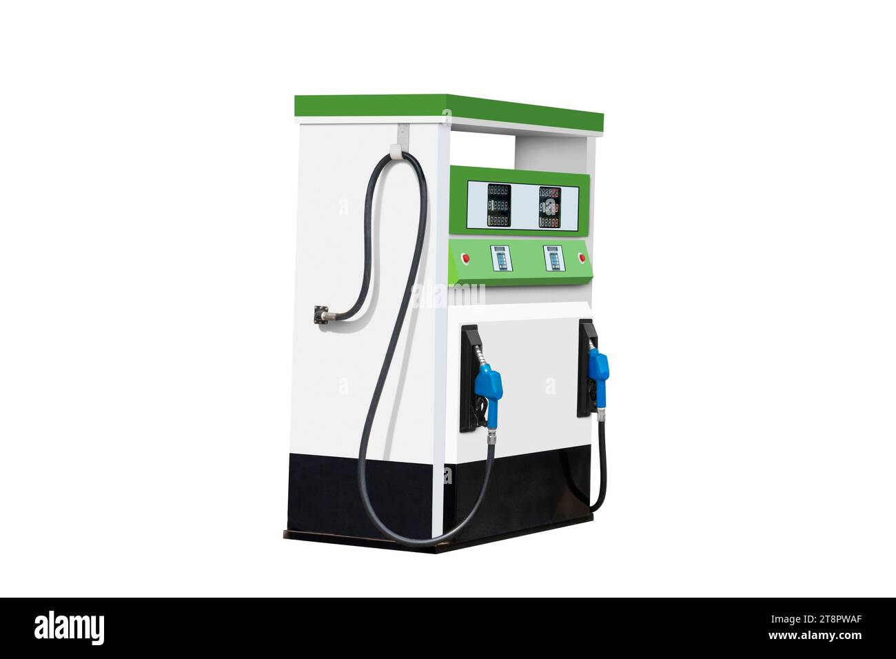 Fuel gasoline pump isolated over white background Stock Photo - Alamy