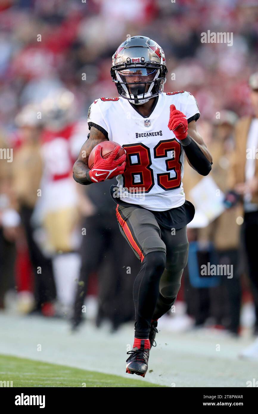 Tampa Bay Buccaneers wide receiver Deven Thompkins (83) runs during an ...