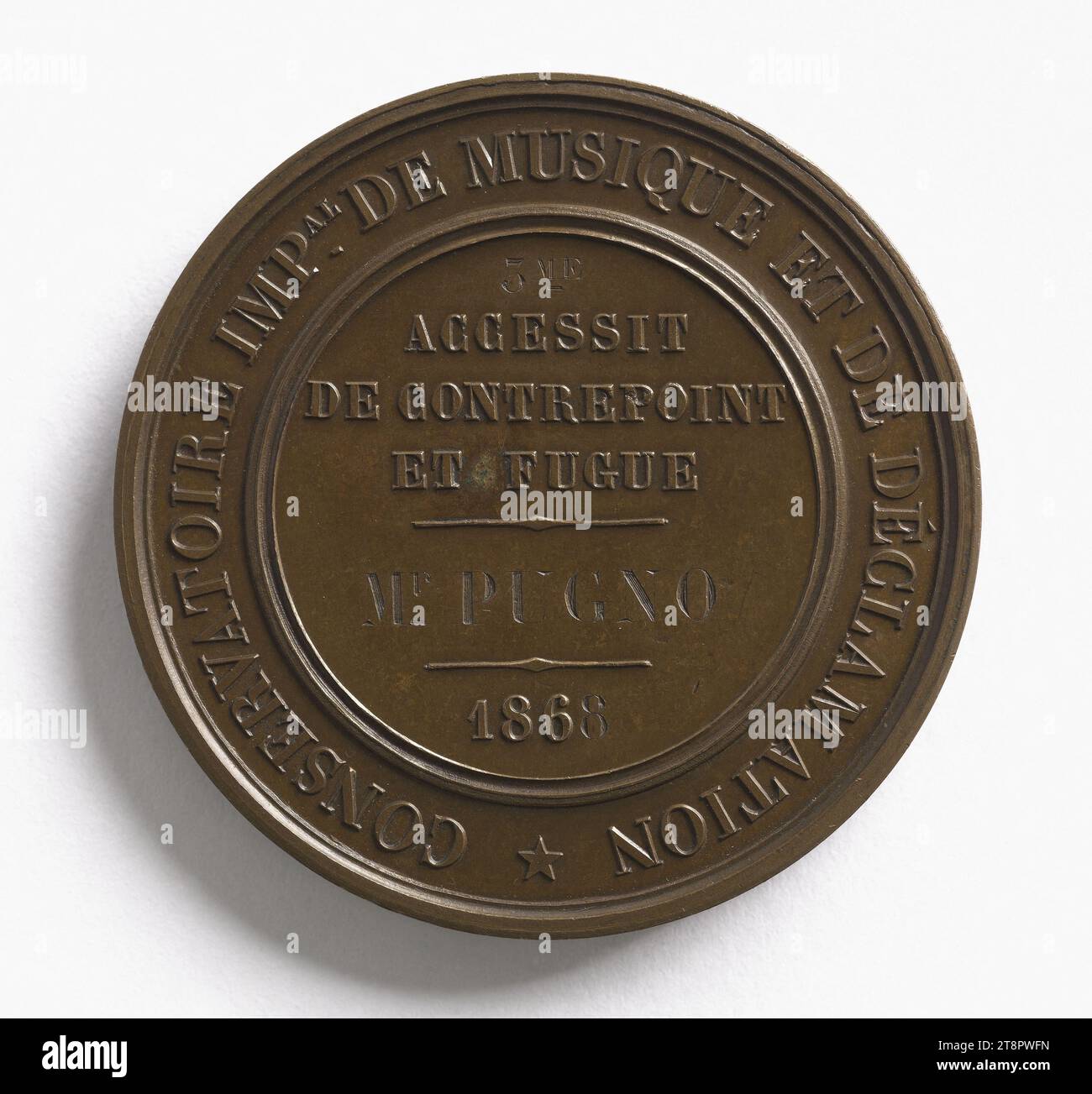 Third medal for counterpoint and fugue of the Conservatoire de musique ...