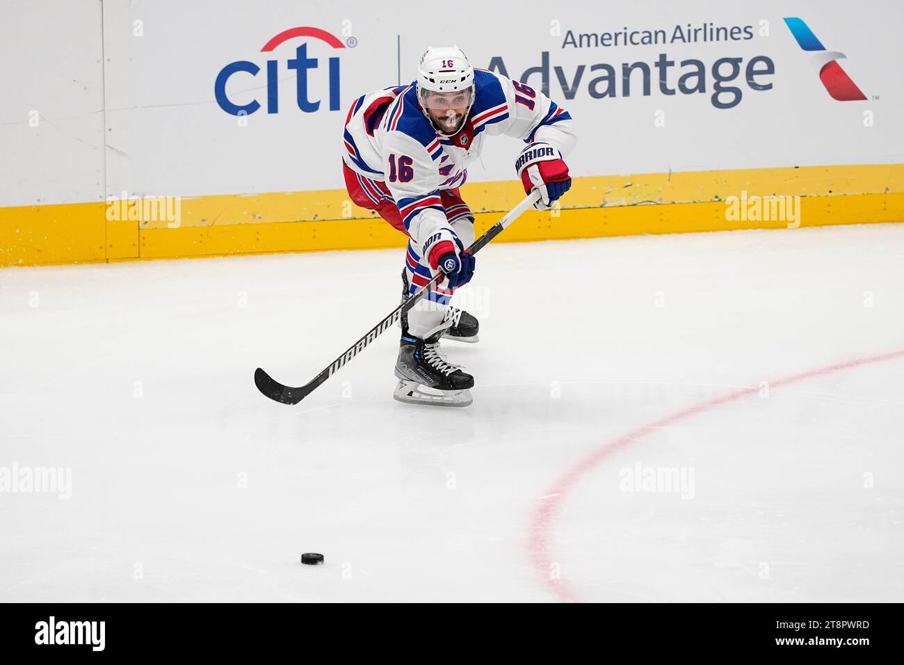 New York Rangers' Vincent Trocheck makes a pass during an NHL hockey ...