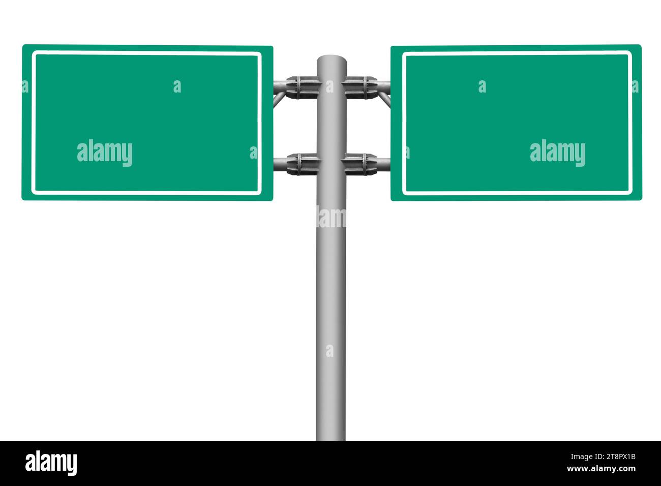 Blank road sign for a copy space isolated over a white background Stock ...
