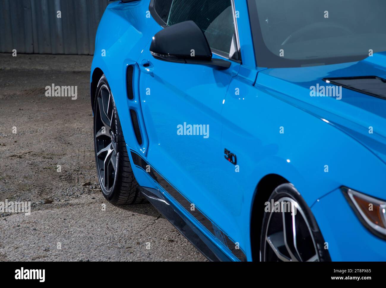 Ford Mustang S550 Mach 1 5.0 sports car Stock Photo - Alamy
