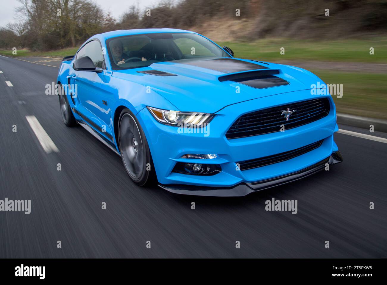 Ford Mustang S550 Mach 1 5.0 sports car Stock Photo - Alamy