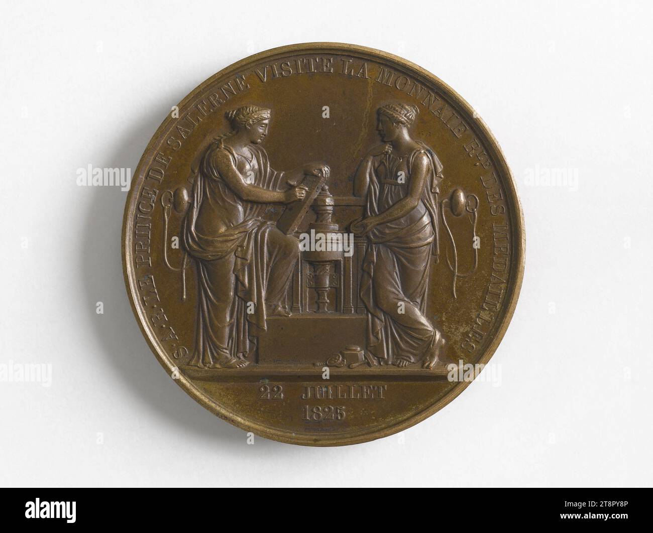 Visit of the Prince of Salerno to the Mint of the medals, July 22, 1825 ...