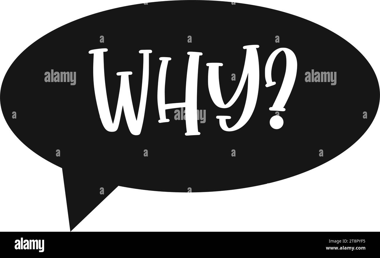 Why question in speech bubble. FAQ icon isolated on white background ...