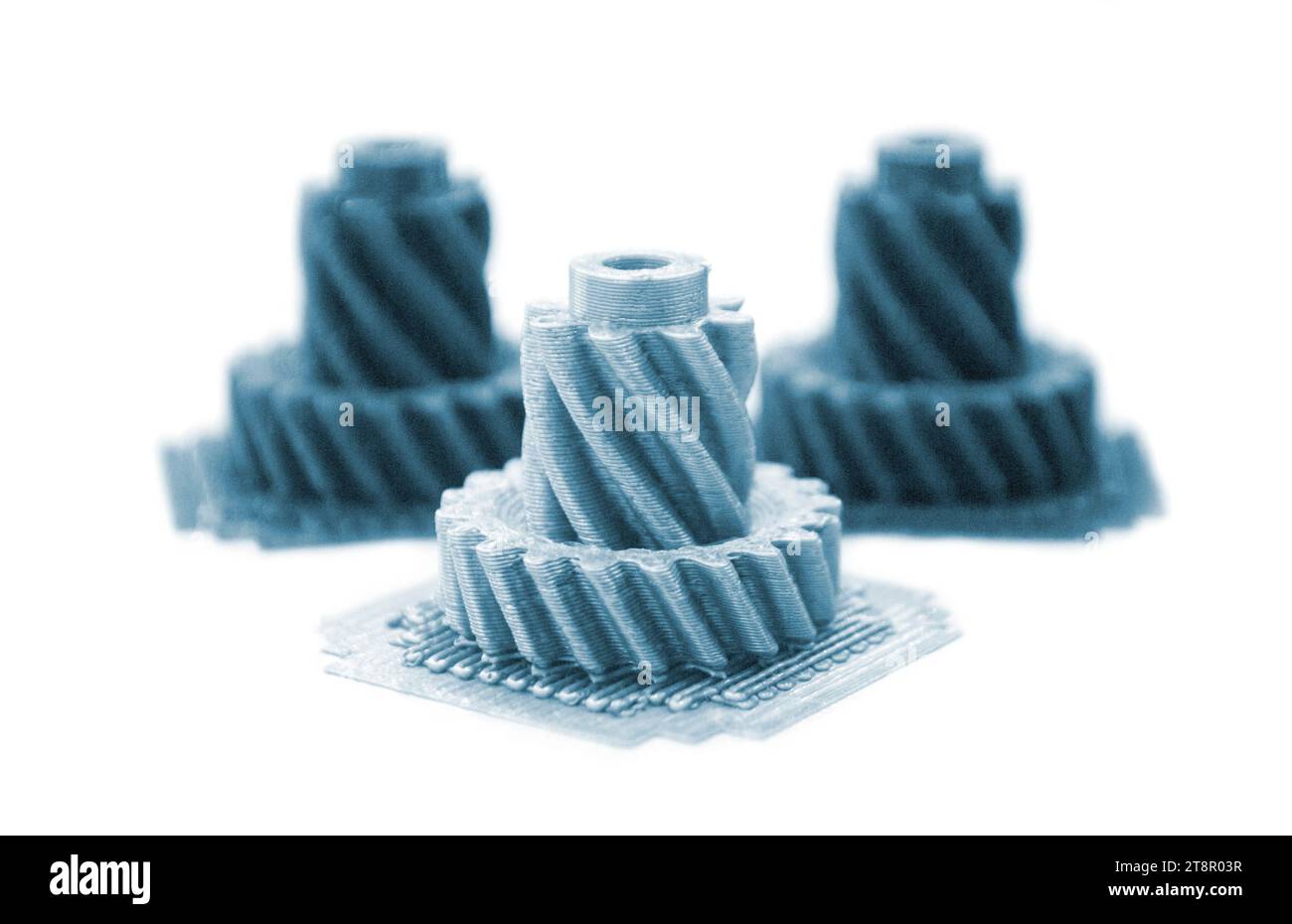 Abstract object printed on 3D printer from photopolymer isolated on ...