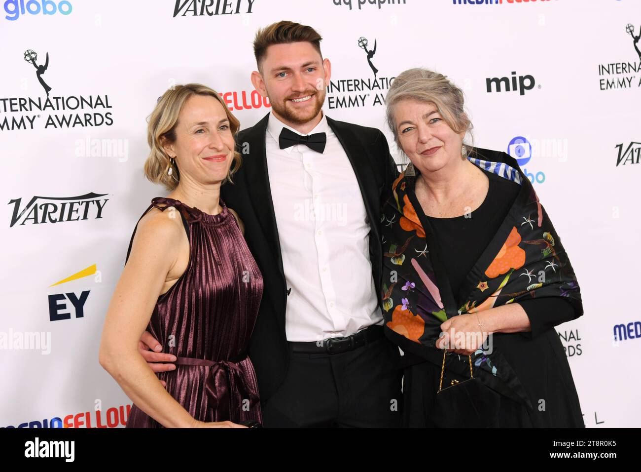 New York, USA. 20th Nov, 2023. Blayke Hoffman, Harley Windsor and Jo-anne McGowan attending the ...