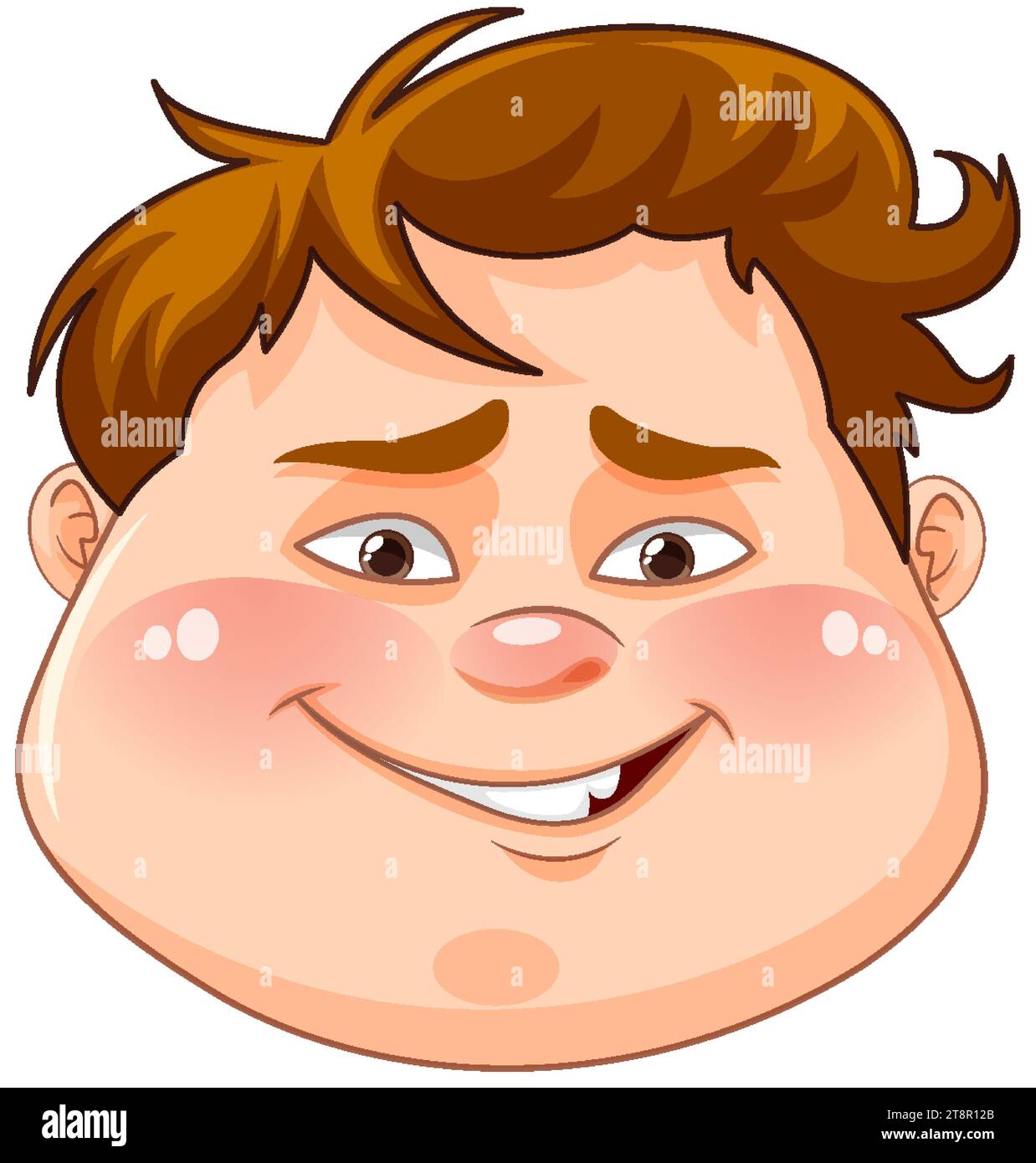Face of fat boy cartoon illustration Stock Vector Image & Art - Alamy