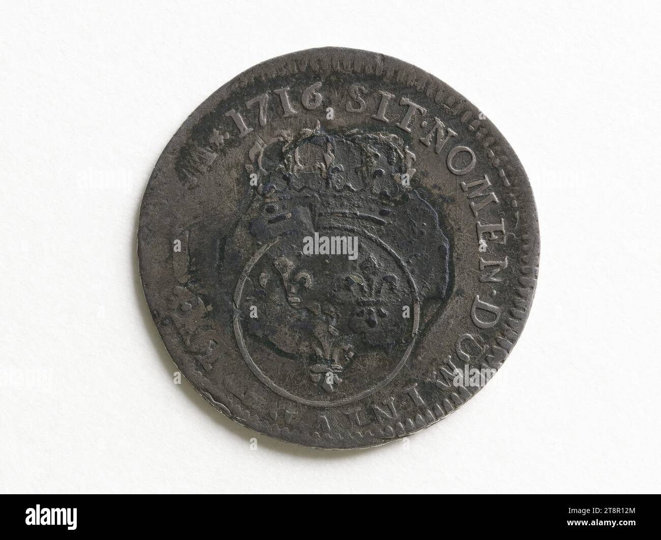 Twentieth of ecu, called 'vertugadin' of Louis XV, 1716, Roettiers ...