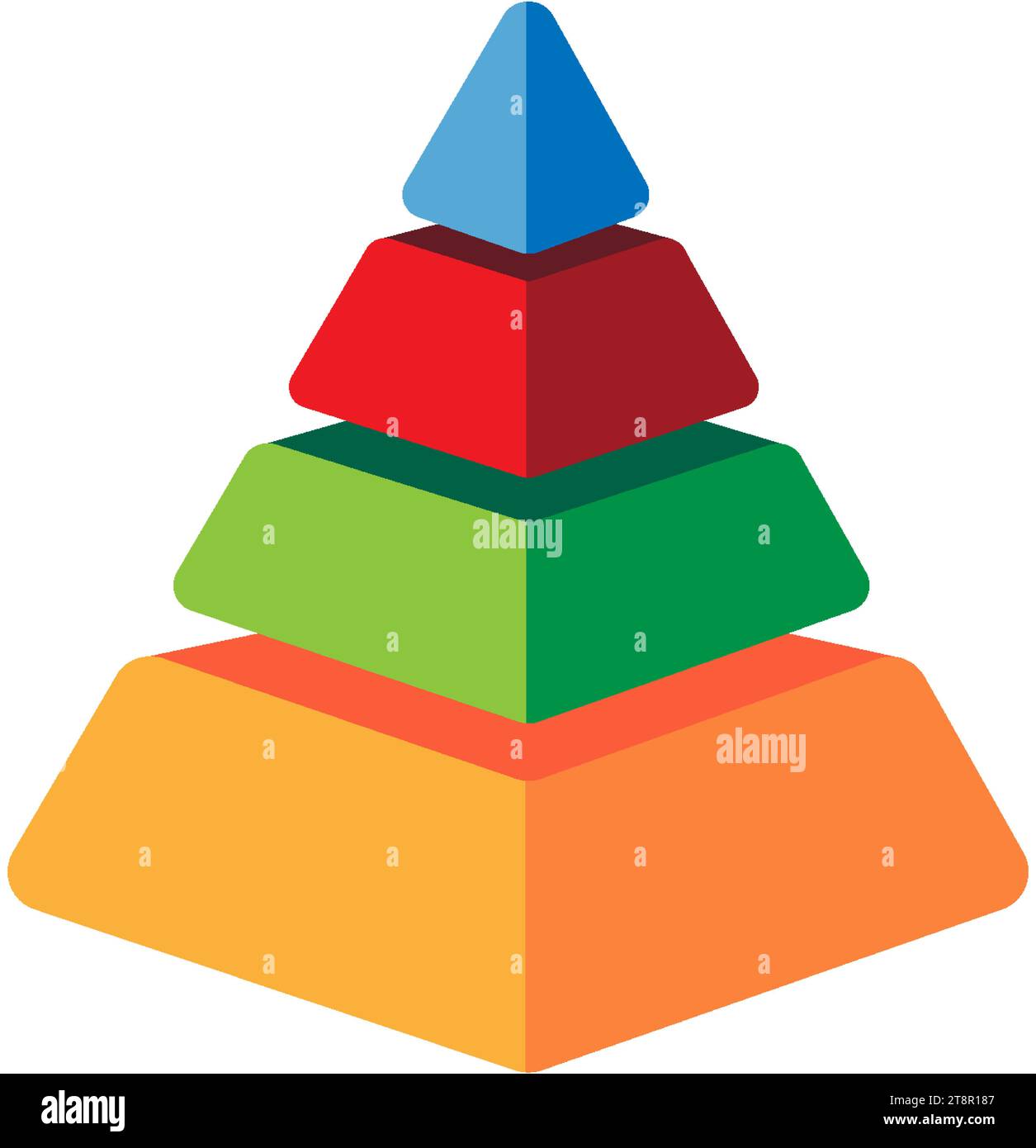 A colorful vector cartoon pyramid in 3D Stock Vector Image & Art - Alamy