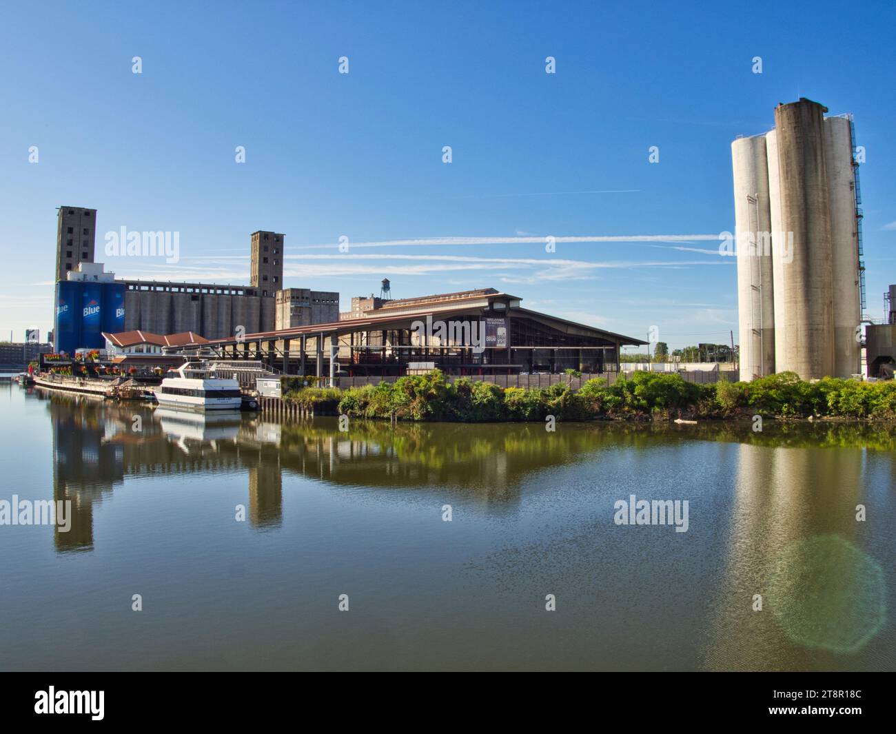 Labatt Brewery facility on the Buffalo river at the industrial ...