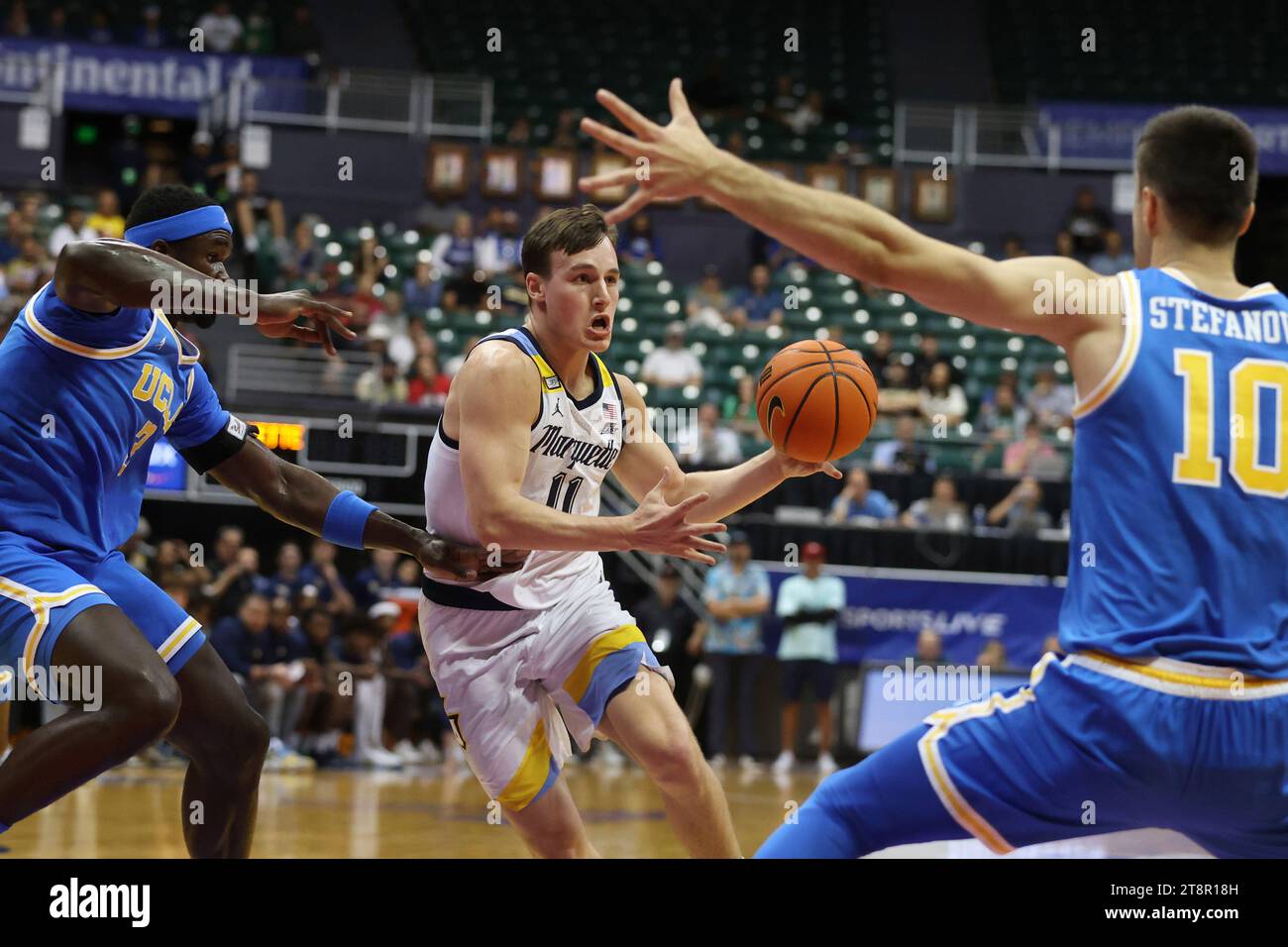 Marquette guard Tyler Kolek (11) in action against UCLA during an NCAA ...
