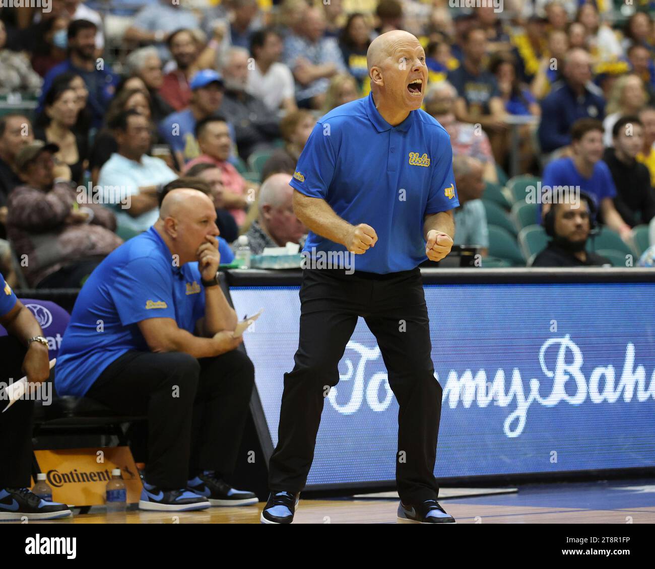 UCLA head coach Mick Cronin reacts to play as his team takes on ...