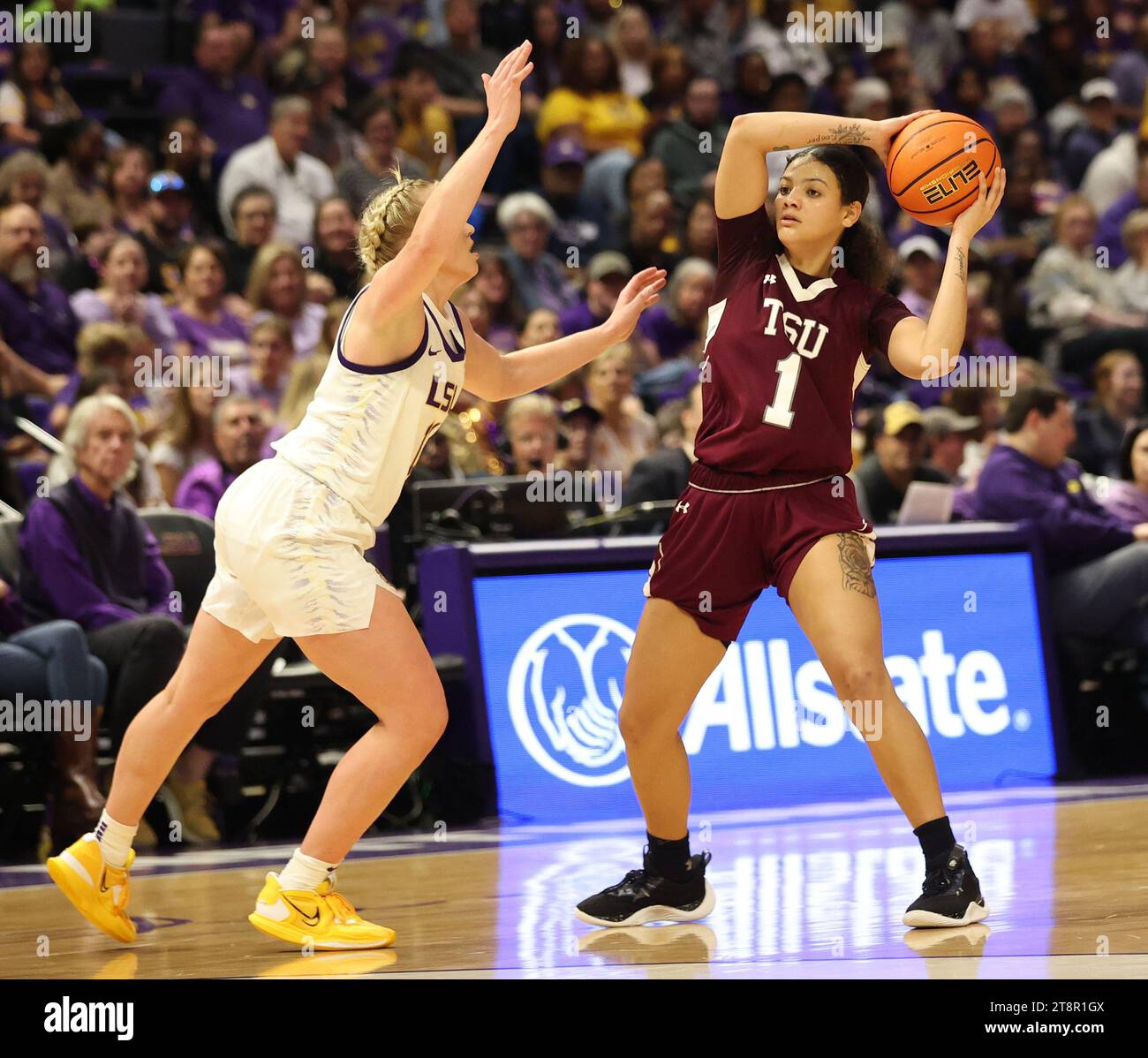 Baton Rouge, USA. 20th Nov, 2023. Texas Southern Lady Tigers guard ...