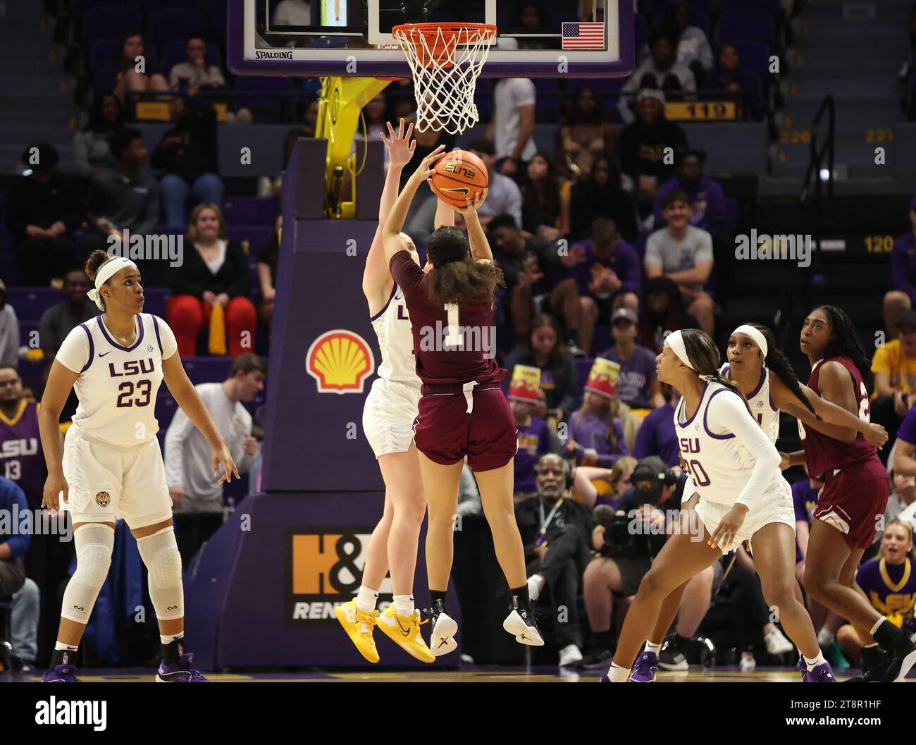 Baton Rouge, USA. 20th Nov, 2023. Texas Southern Lady Tigers guard ...