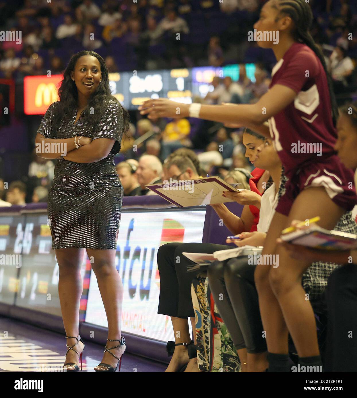 Baton Rouge, USA. 20th Nov, 2023. Texas Southern Lady Tigers head coach ...