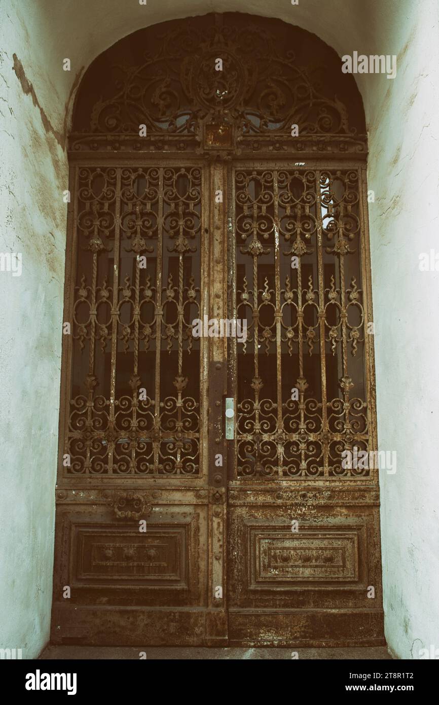 Old rusted metal gate Stock Photo - Alamy