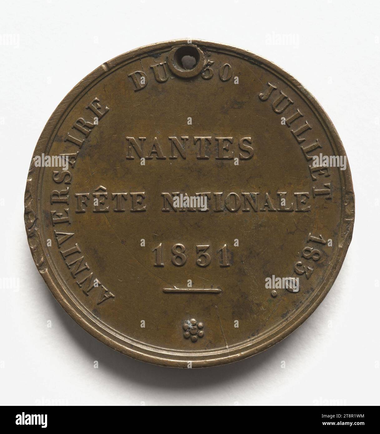 Anniversary of July 30, 1830, national holiday in Nantes, 1851, Array ...