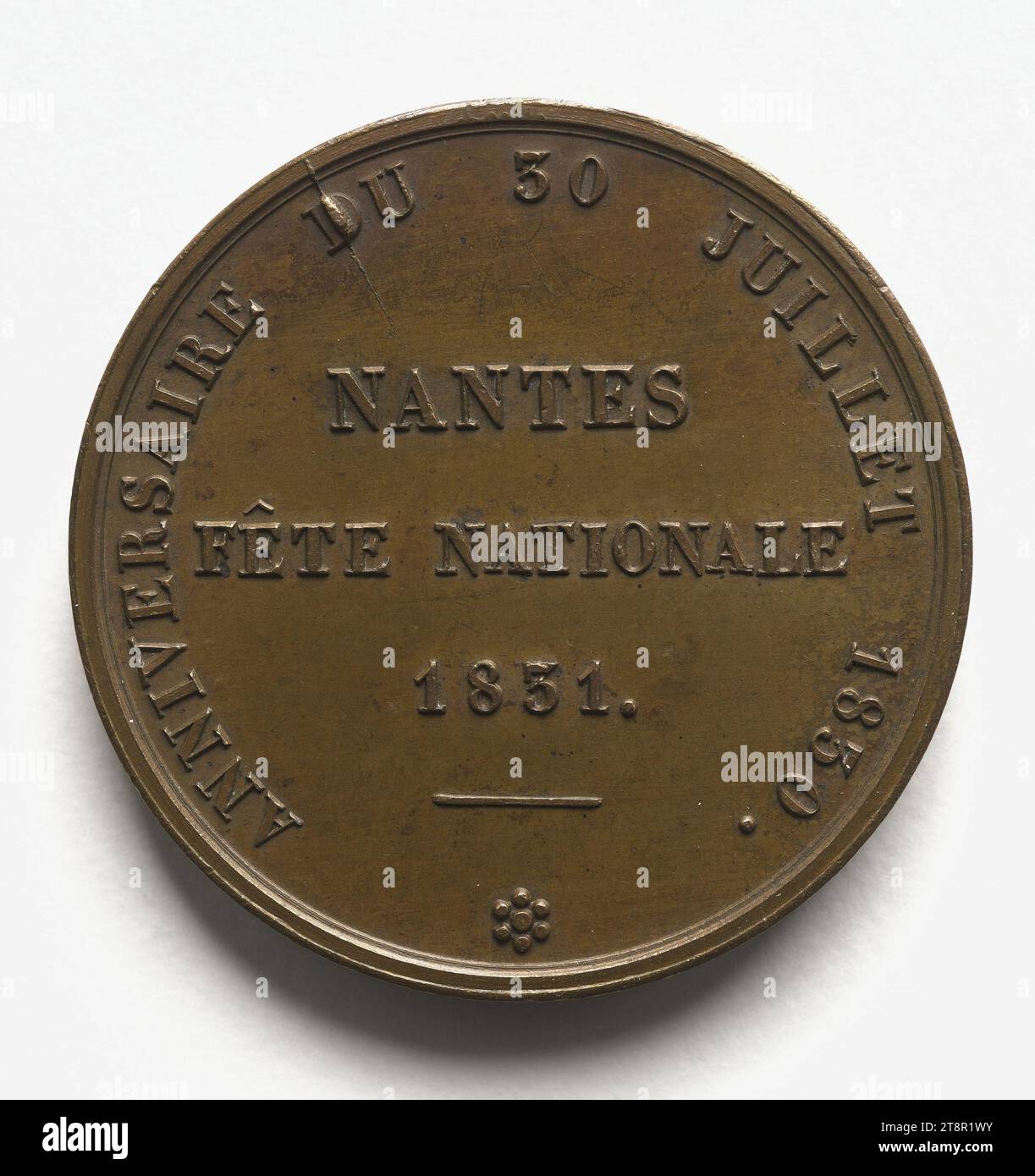 Anniversary of the 30th of July 1830, national holiday in Nantes, 1851 ...